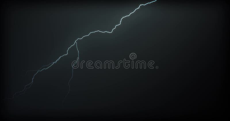Lightning Strikes on a Black Background with Realistic Reflections ...