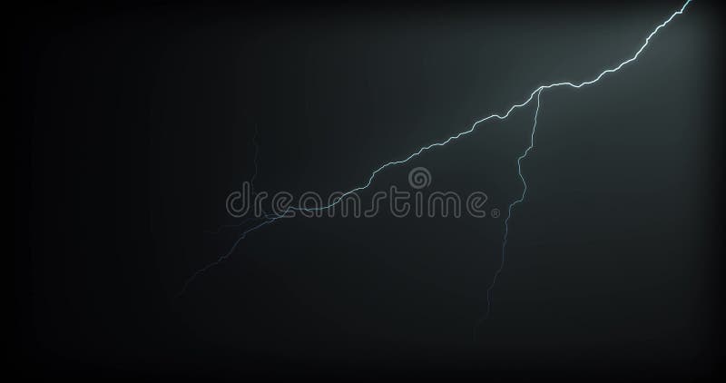 Lightning Strikes on a Black Background with Realistic Reflections ...