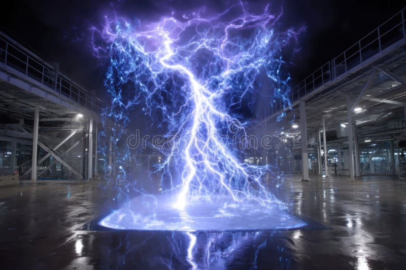 Lightning Strikes Create Stunning Visual Display in Industrial ...