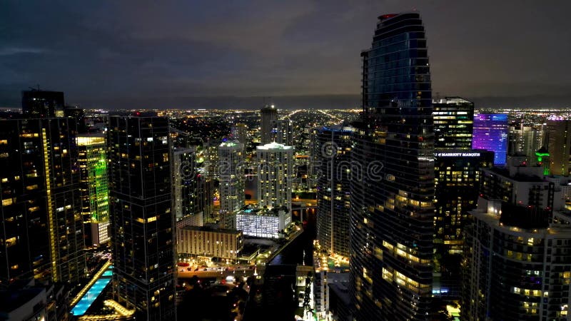 Lightning Striking Behind Miami Downtown Skyline by Drone 4k at Night ... Lightning Striking Behind Miami Downtown Skyline by Drone 4k at Night ...