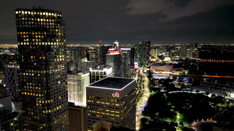 Lightning Striking Behind Miami Downtown Skyline by Drone 4k at Night ... Lightning Striking Behind Miami Downtown Skyline by Drone 4k at Night ...
