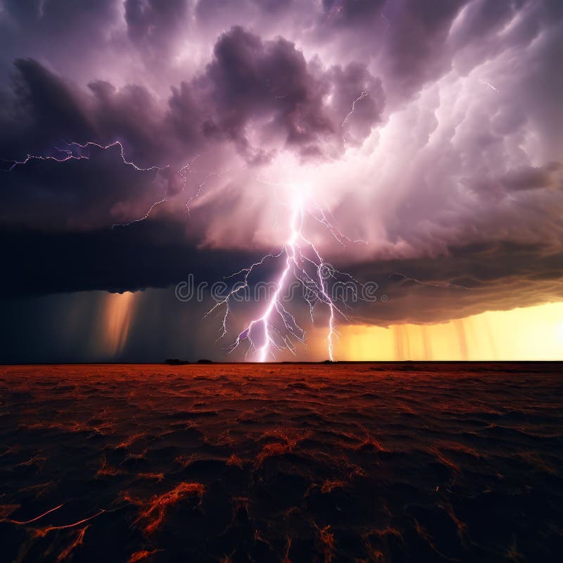 Lightning a Sudden and Powerful Electrical Discharge I Stock Image ...