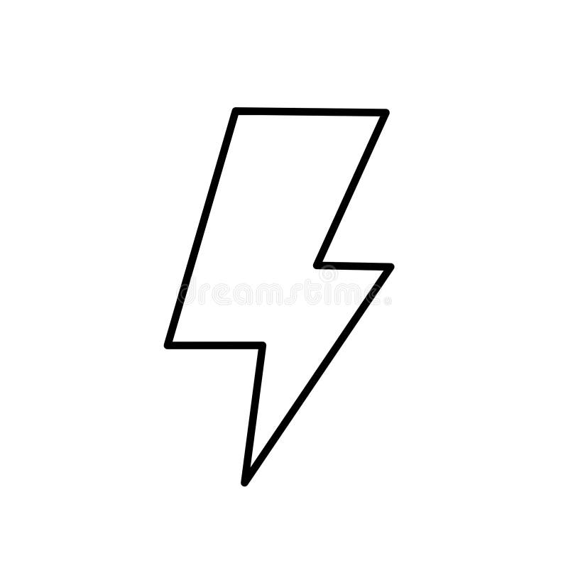 Lightning Symbol Vector Illustration on White Background Stock ...