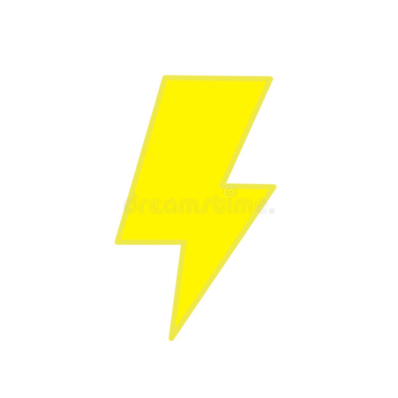 Lightning Symbol Vector Illustration on White Background Stock ...