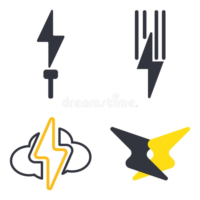 Lightning Template Icon stock vector. Illustration of lightning - 340601118