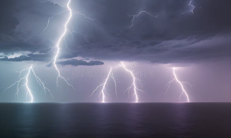 Lightning Texture Using Various Shades, Realistic Digital Painting ...