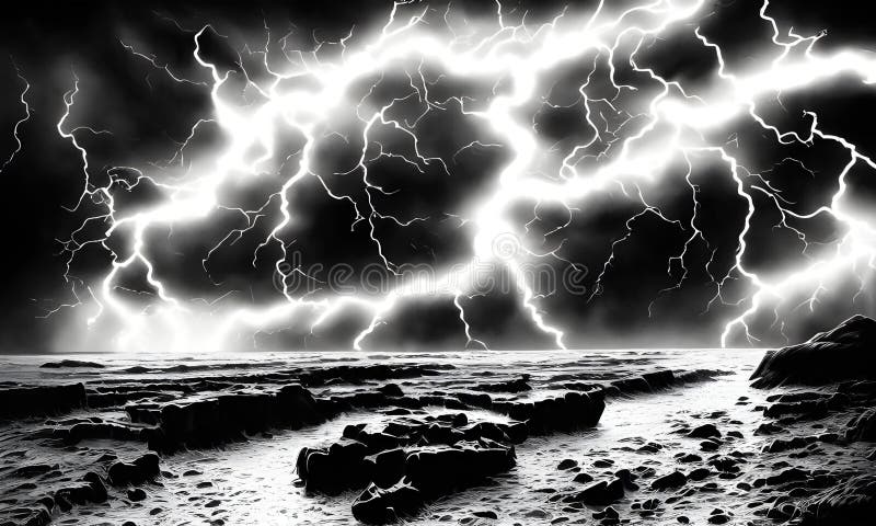 Lightning Texture Using Various Shades, Realistic Digital Painting ...