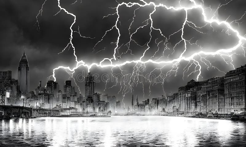 Lightning Texture Using Various Shades, Realistic Digital Painting ...