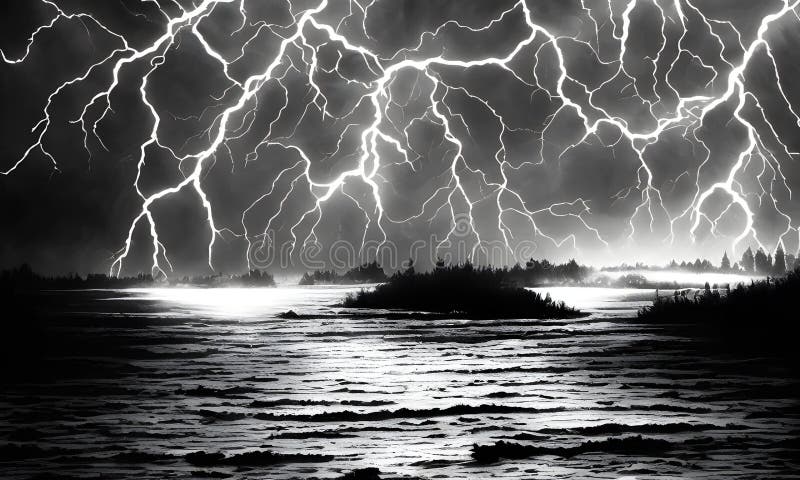 Lightning Texture Using Various Shades, Realistic Digital Painting, Noise Texture Effect ...