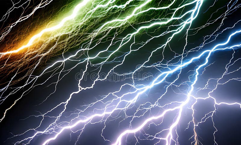 Lightning Texture Using Various Shades, Realistic Digital Painting ...