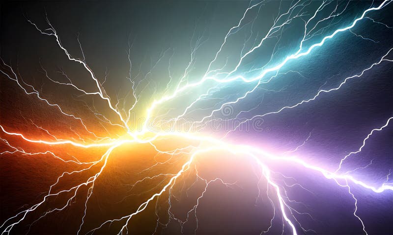 Lightning Texture Using Various Shades, Realistic Digital Painting ...