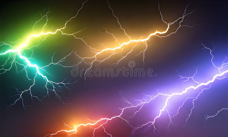 Lightning Texture Using Various Shades, Realistic Digital Painting ...