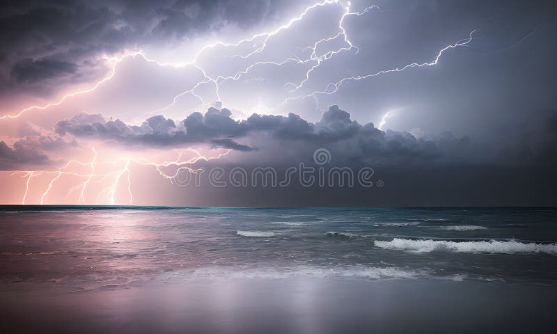 Lightning Texture Using Various Shades, Realistic Digital Painting ...
