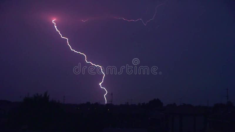 Lightning, Thunder Cloud Dark Cloudy Sky Stock Video - Video of epic ...