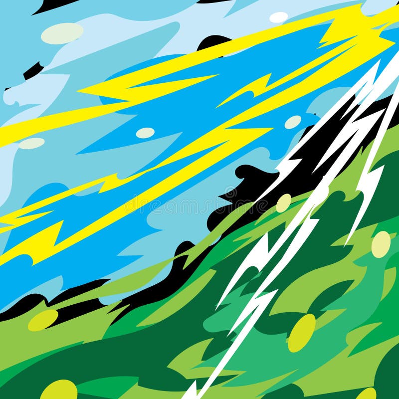 Lightning Thunder Flash Night Fire Energy Power Spark Stock ...