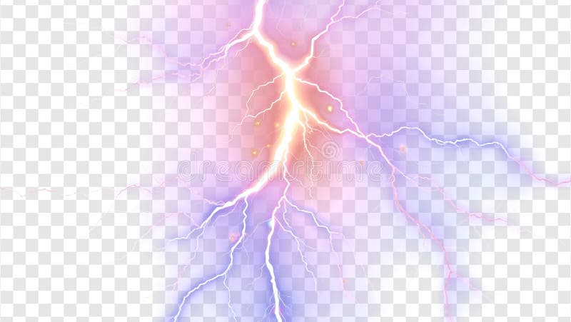 Lightning and Thunder Glow with Electric Sparkle Effects Symbolizing ...