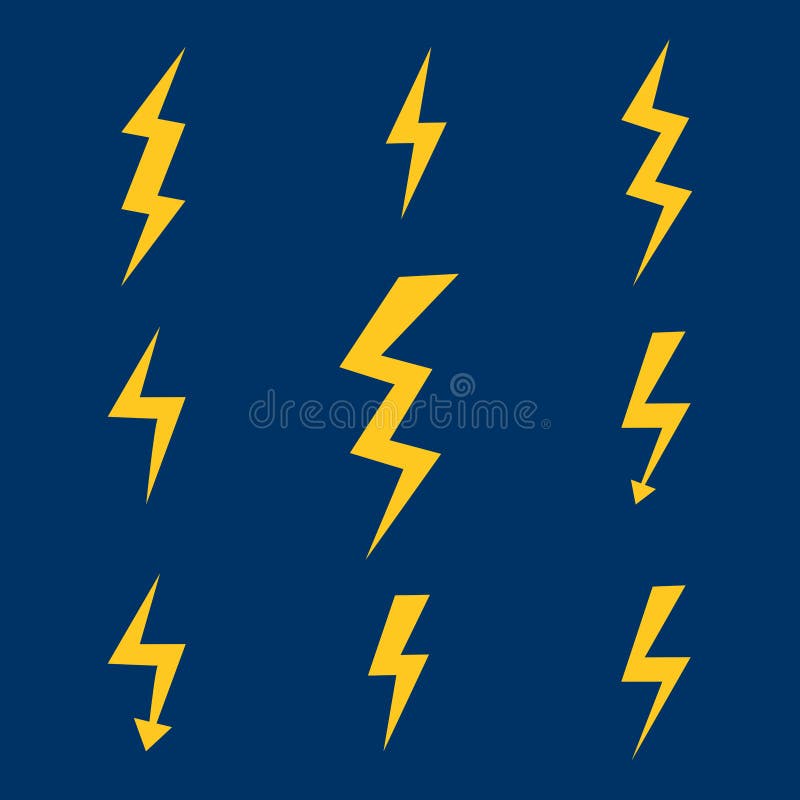 Lightning. Thunder icon stock vector. Illustration of draw - 263093174