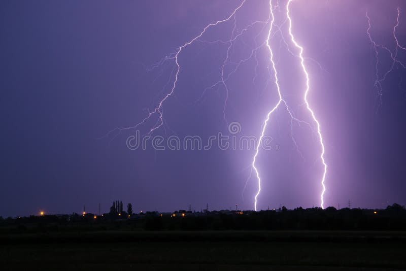Thunder Strike Near Samobor Stock Photo - Image of strike, storm: 112291492