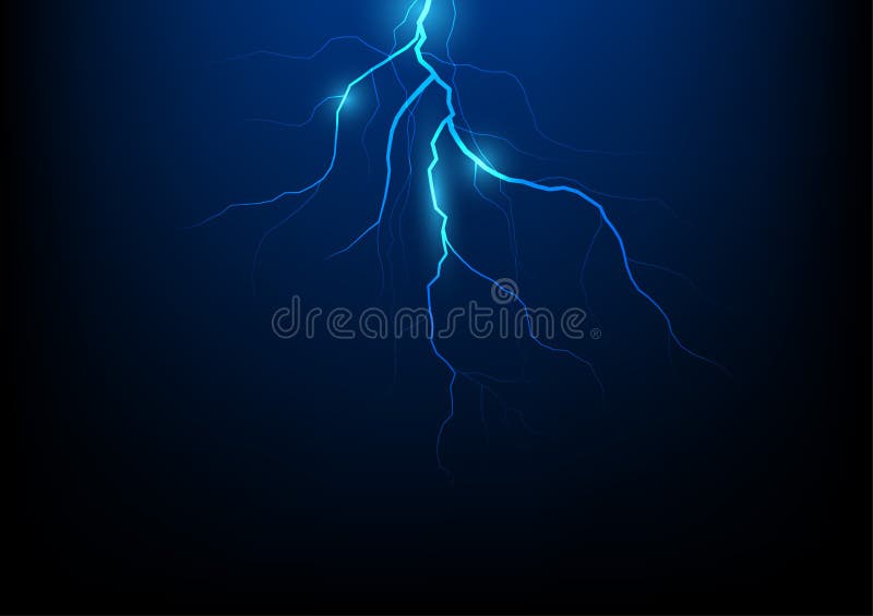 Lightning Lightning Thunderstorm Electric Flash Vector Illustration Sky ...