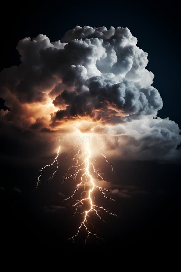 Lightning in a Thunderstorm, Lightning and Clouds, Dramatic Clouds, Thunderstorm with Lightning ...