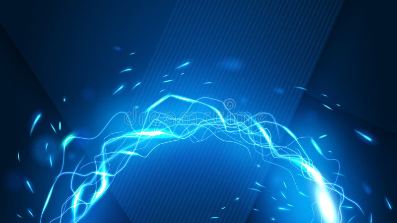 Lightning Trail Background, Elegant Line Spin. Widescreen, Vector ...