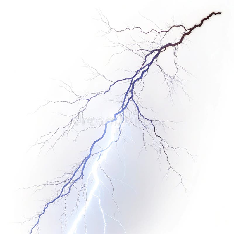 Lightning on Transparent Background Stock Illustration - Illustration ...