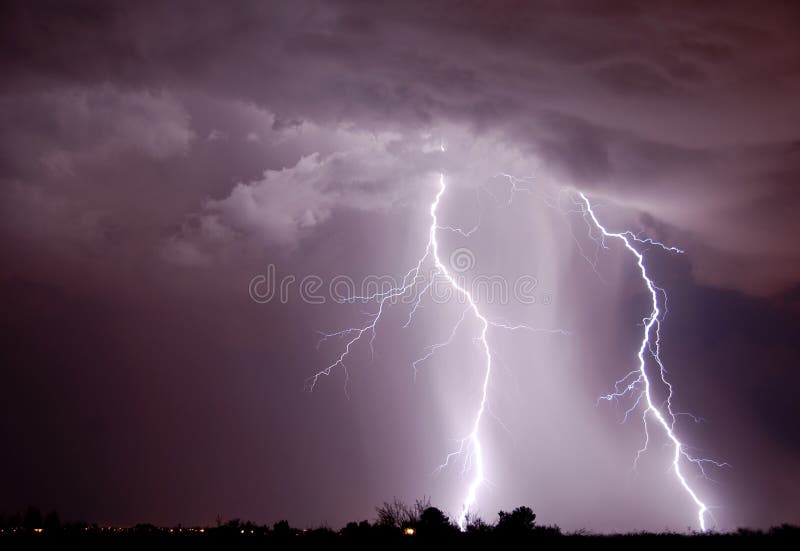 Lightning - Tucson, AZ stock photo. Image of southwest - 3502680