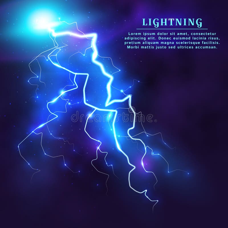 Lightning. Vector Background. Stock Vector - Illustration of lightning ...