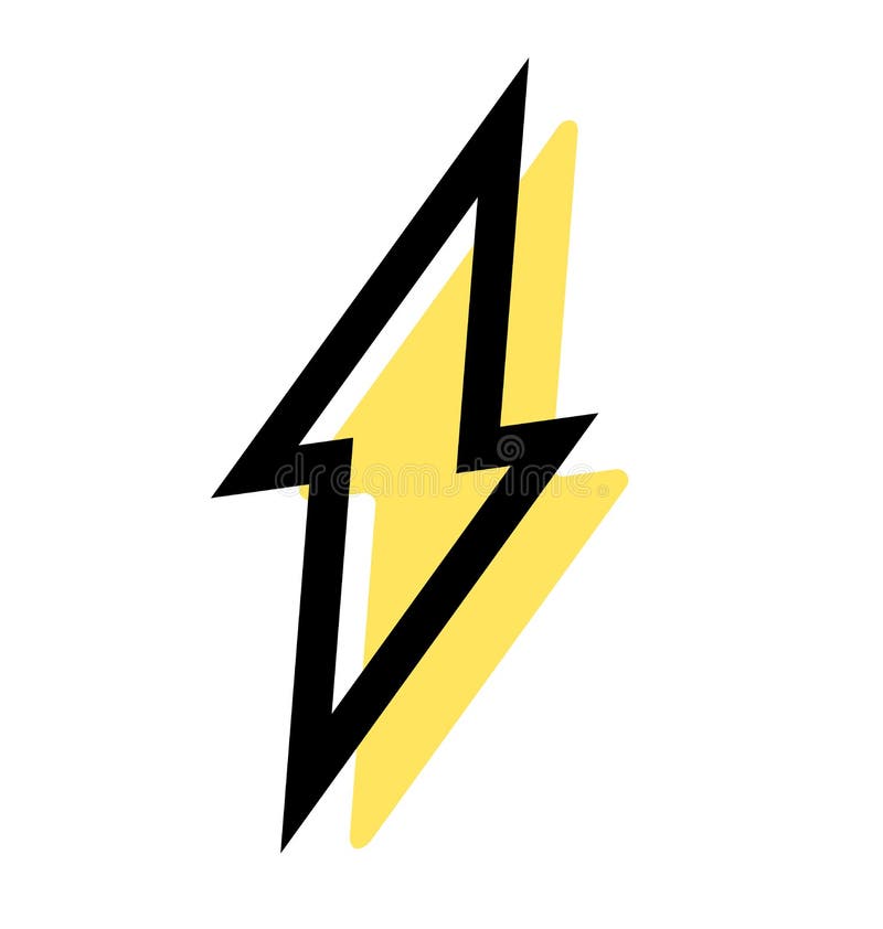 Lightning Vector Icon Isolated on White Background Stock Vector ...