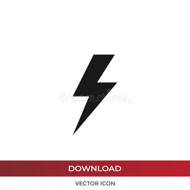Lightning Vector Icon in Modern Design Style for Web Site and Mobile ...
