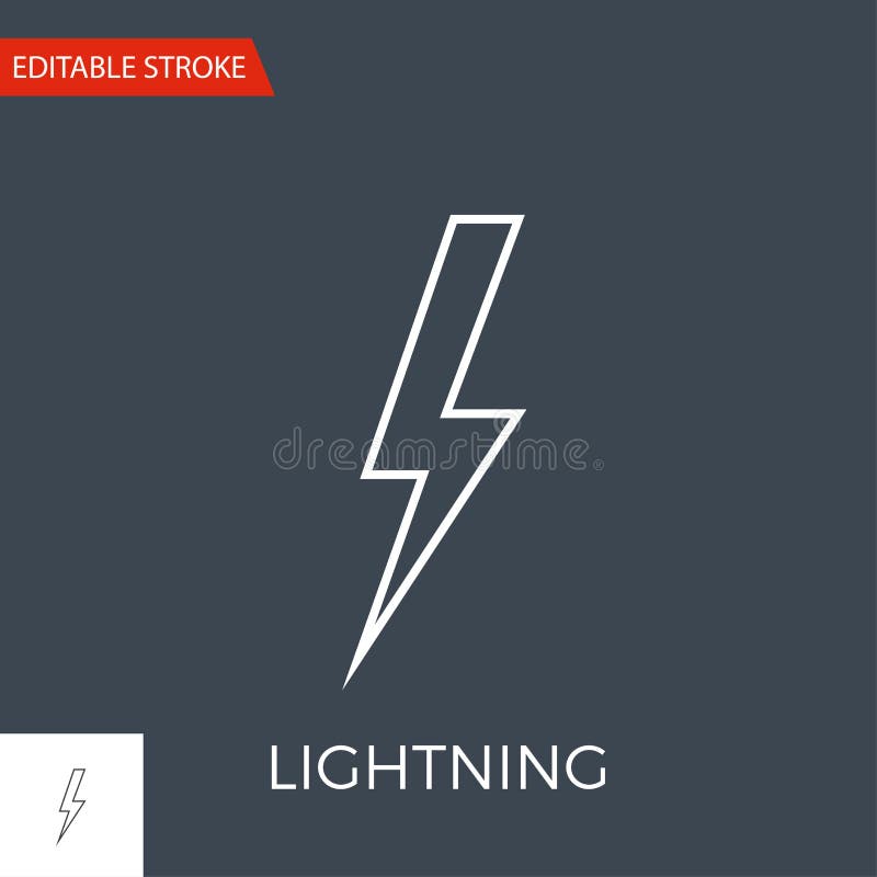 Lightning Vector Icon stock vector. Illustration of isolated - 222238805