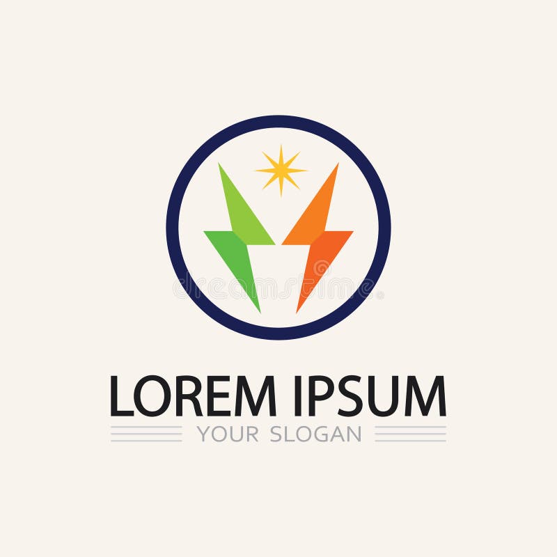 Lightning Vector Logo Icon for Electrical Maintenance Service and ...