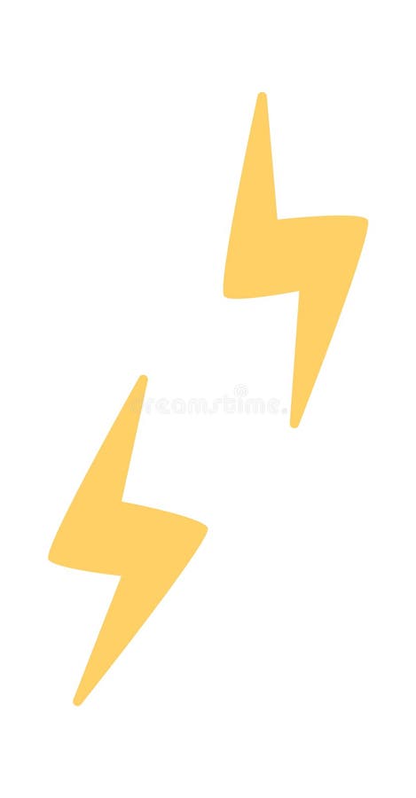 Lightning Weather Design Element Stock Vector - Illustration of flat ...