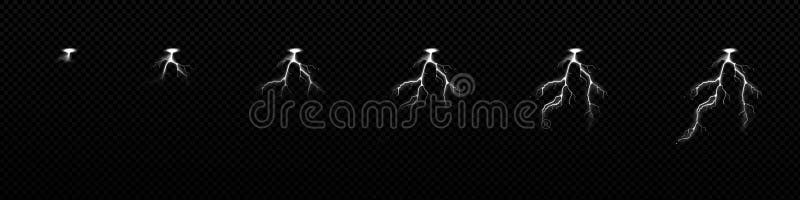 Lightnings Strikes Animation Sprite Sheet, Thunder Stock Illustration ...