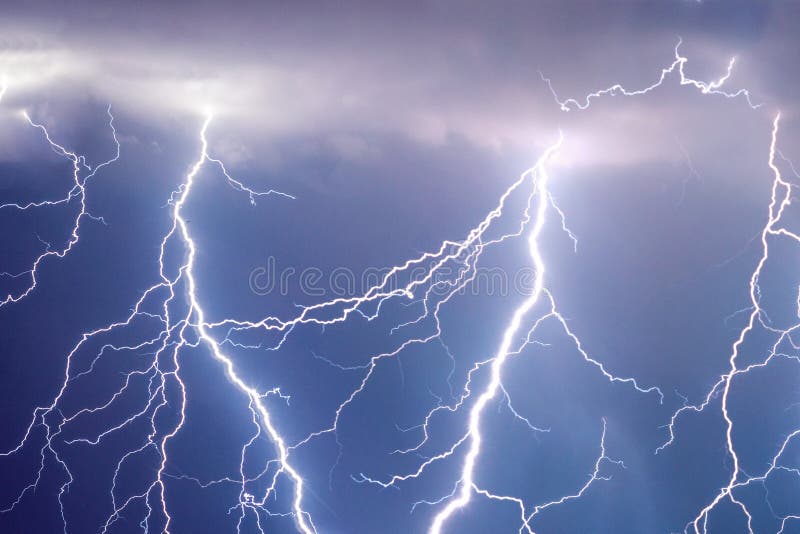 Lightnings and Thunder Bold Stike Stock Image - Image of storm, shine ...