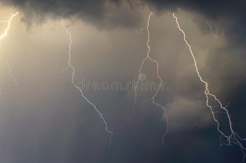 Lightnings and thunder stock image. Image of motion, lightning - 95222473