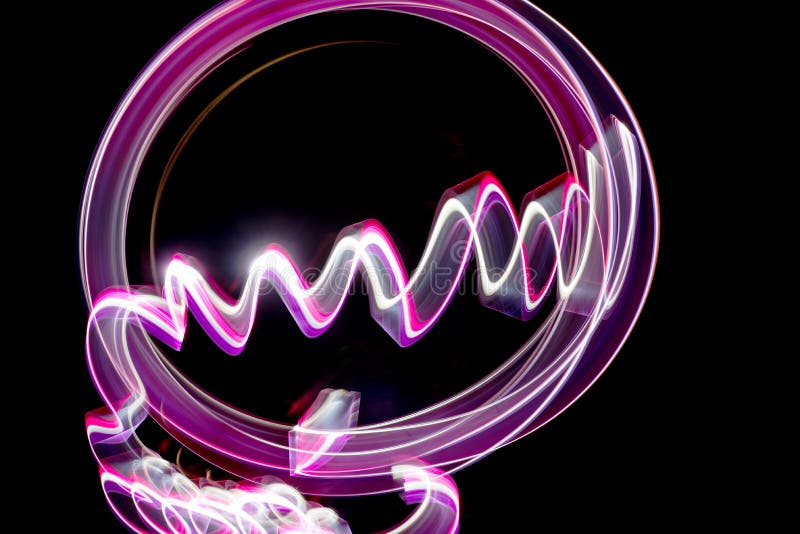 Lightpainting Effect with Purple Circle and Waves, Created with Bulb ...