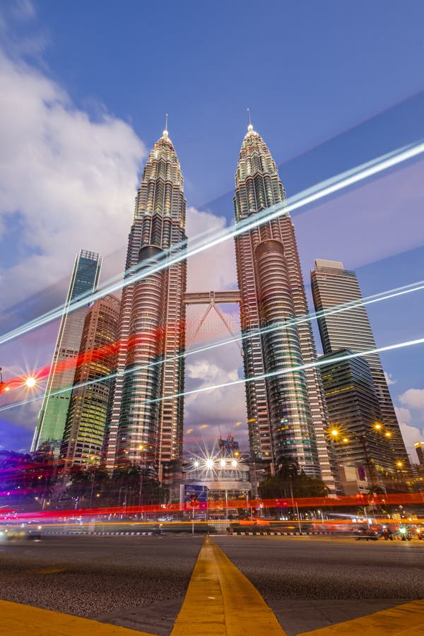 Lightrail at Petronas Twin Tower Klcc Editorial Photography - Image of ...