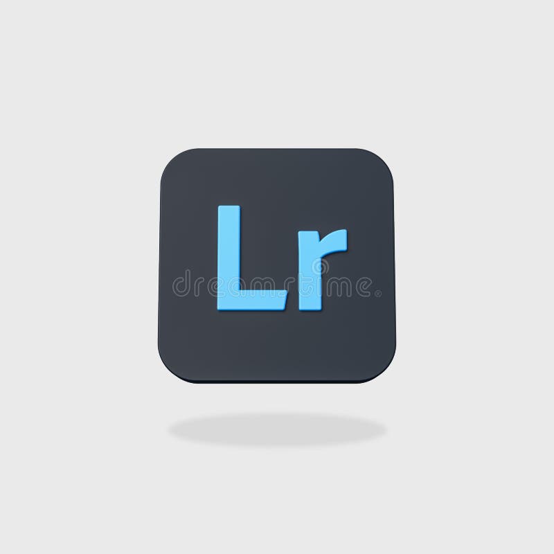 Lightroom App Icon on Flat Gray Background Editorial Stock Photo ...