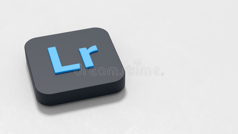 Lightroom App Icon on Gray Background with Copy Space Editorial Image ...