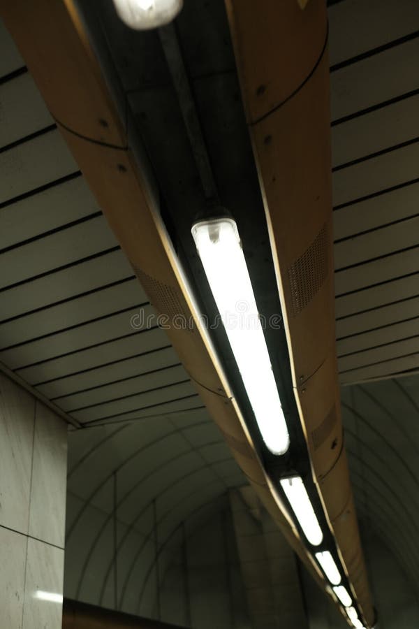 Lights on Above the Metro Station are Dimmer Down for Traffic Stock ...
