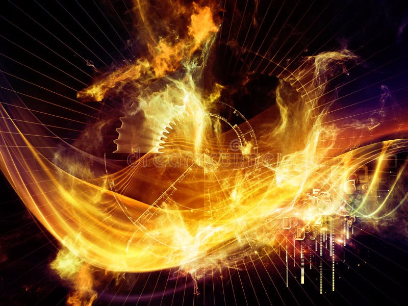 Lights of Abstract Visualization Stock Illustration - Illustration of ...