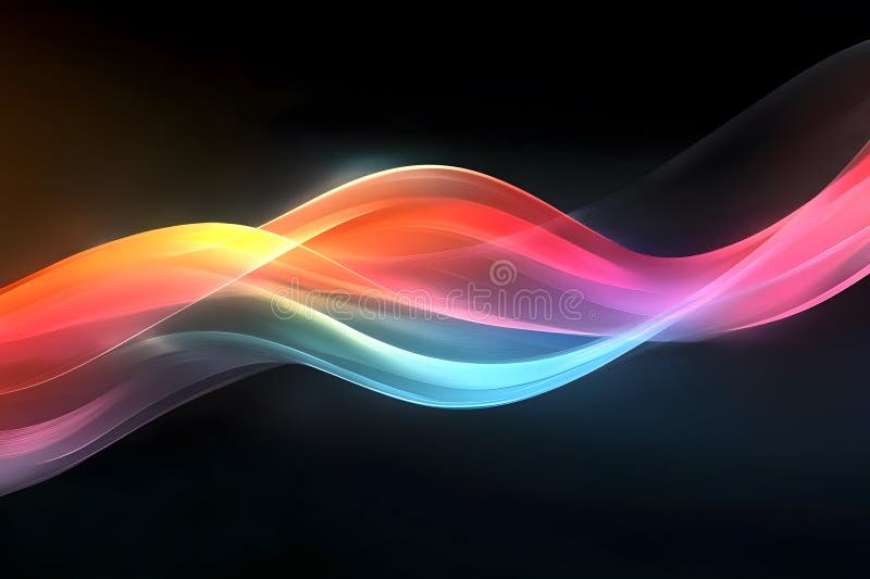 Lights Abstract Wallpaper with Dark Background Stock Illustration ...