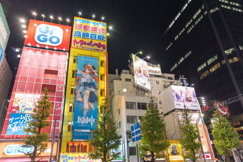 Lights of Akihabara at Night Editorial Photo - Image of anime, landmark ...