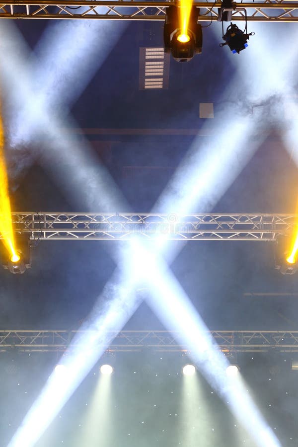 Lights Beams Spotlight Ray Moving Lighting on Rack Construction Stock ...