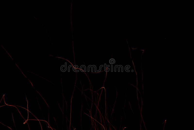The Lights from the Bonfire Fly Up at Night Stock Photo - Image of ...