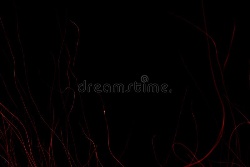 The Lights from the Bonfire Fly Up at Night Stock Photo - Image of ...