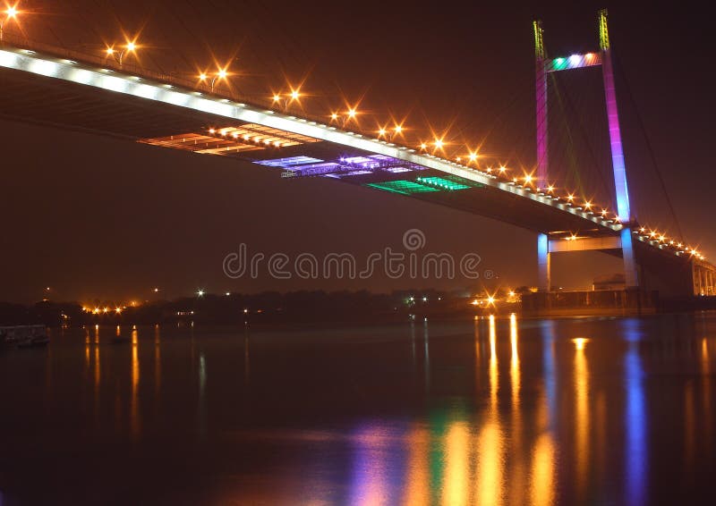 Lights on river stock photo. Image of colors, colorful - 32646724