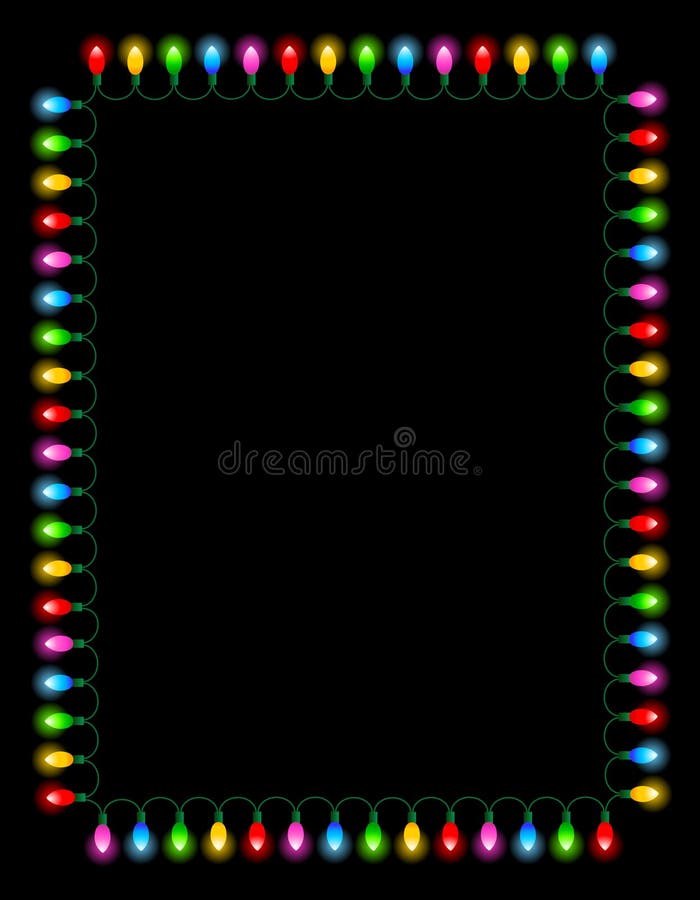 Lights / bulbs border stock illustration. Illustration of dark - 12532151