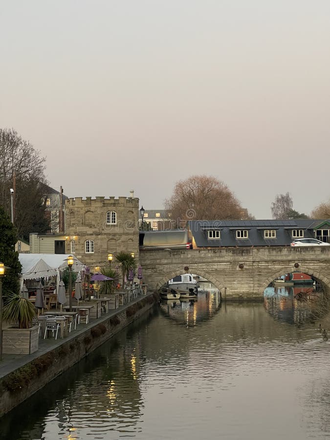 Lights of Cafes Reflecting in River Water Editorial Image - Image of ...